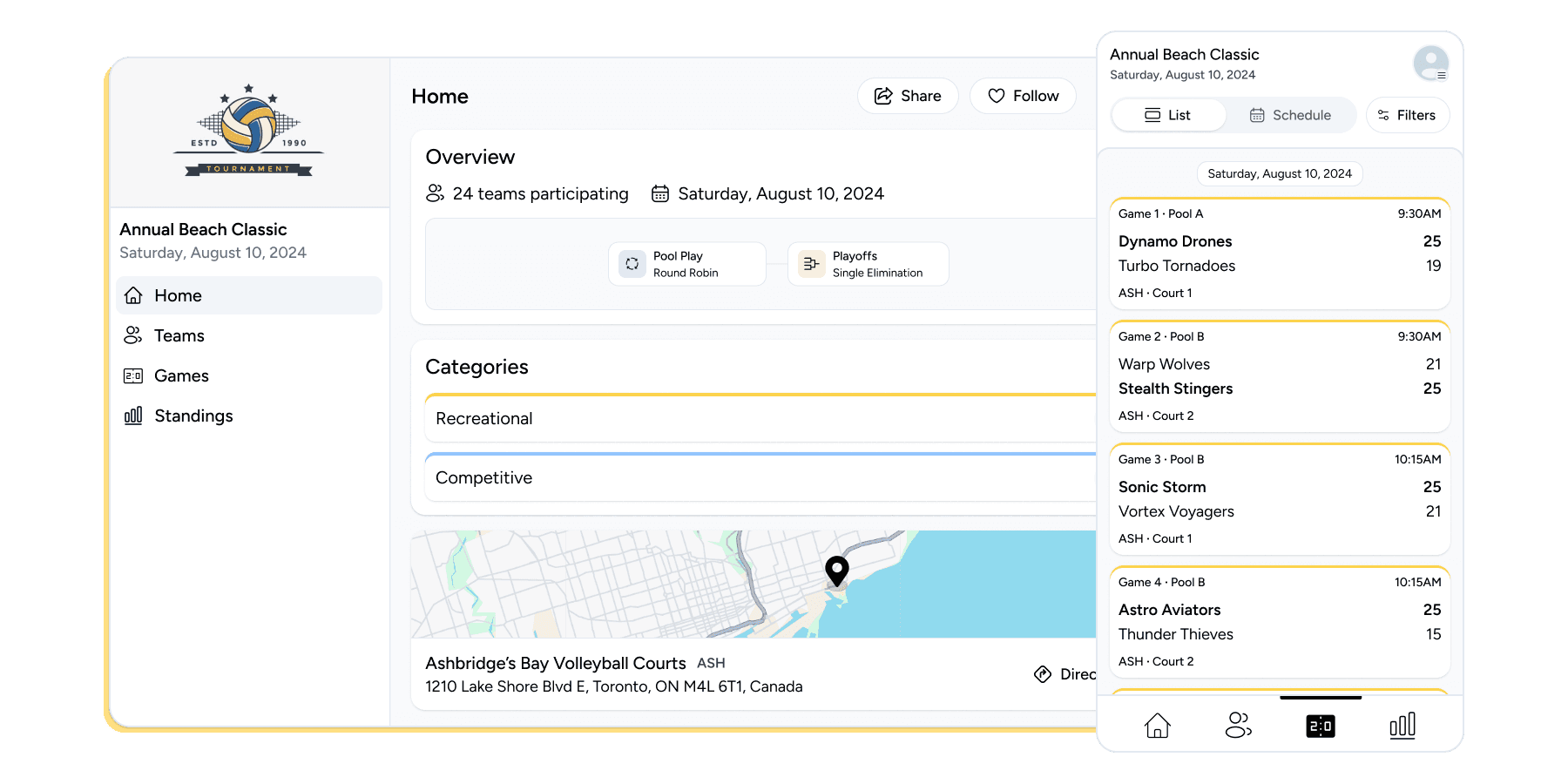 Tourny | Sports Tournament Software